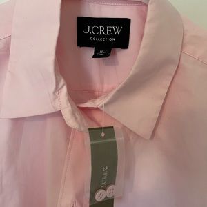 J. Crew | Tops | J Crew Collection Feather Trim Button Down Shirt ...